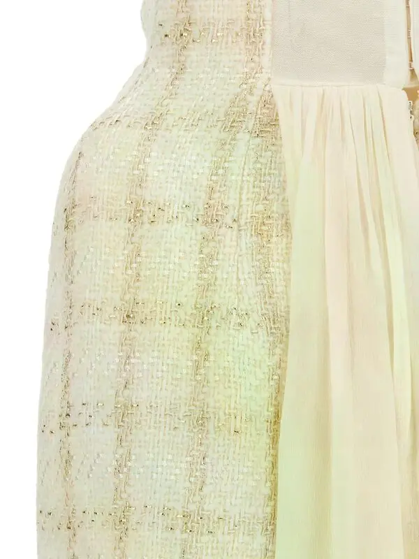 Elisabetta Franchi Tweed Mini Dress - Neutrals