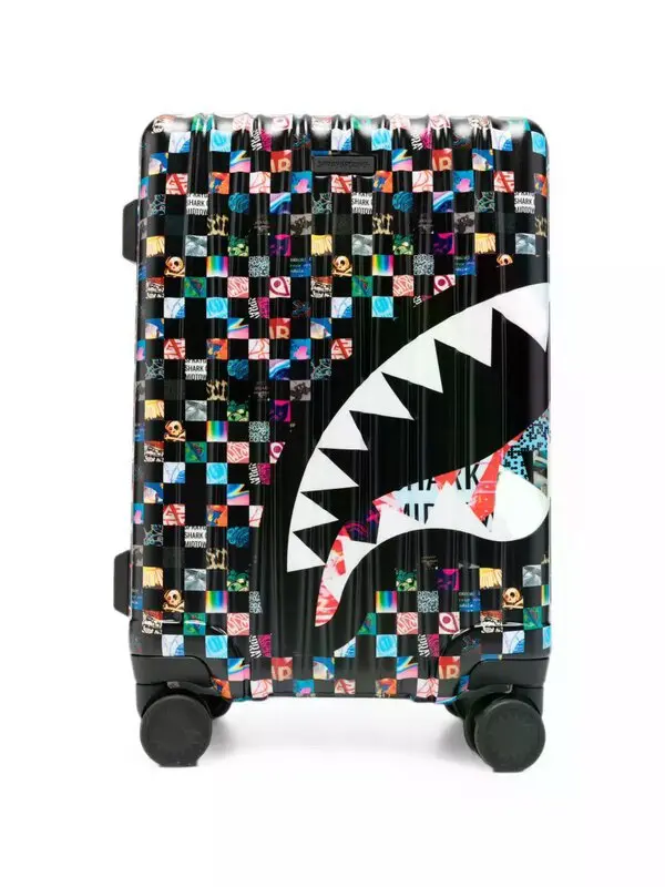 SPRAYGROUND Check-pattern Shark-print Cabin Trolley