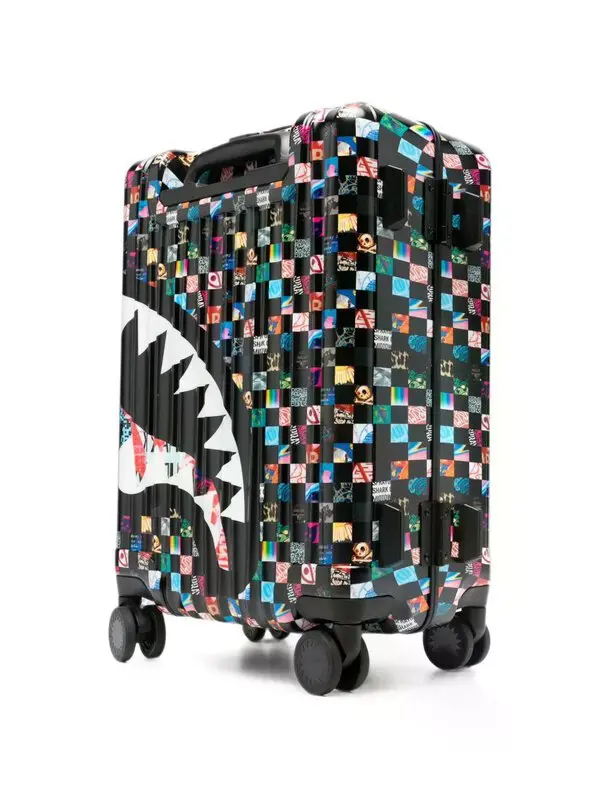 SPRAYGROUND Check-pattern Shark-print Cabin Trolley