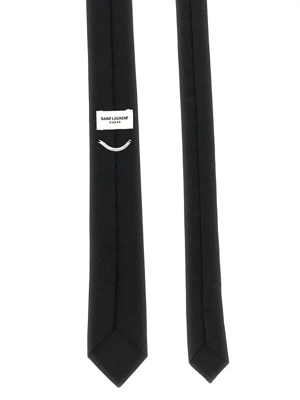 Saint Laurent Reps Bio 5’ Tie - Black