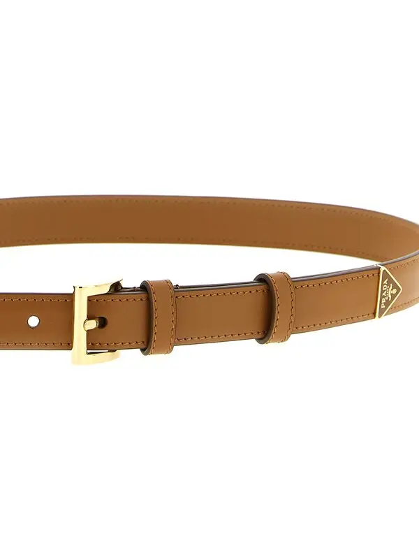 Prada Leather Belt - Brown