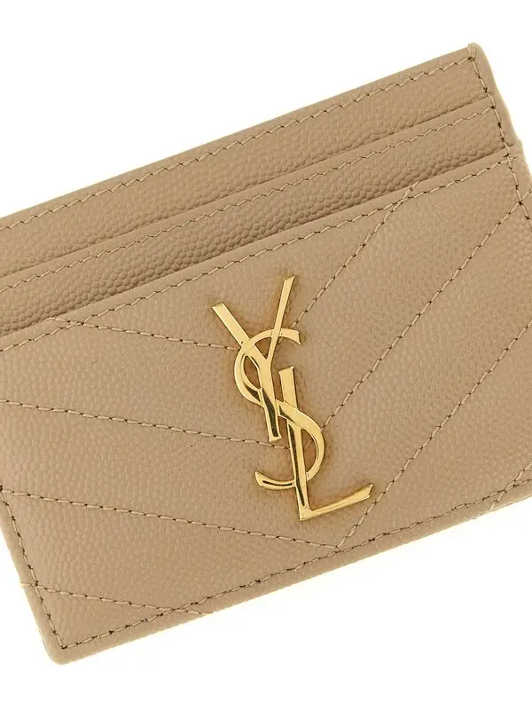Saint Laurent Cassandre' Card Holder - Cream