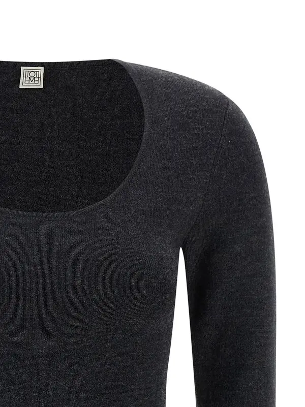 TOTEME Compact Knit' Sweater - Gray