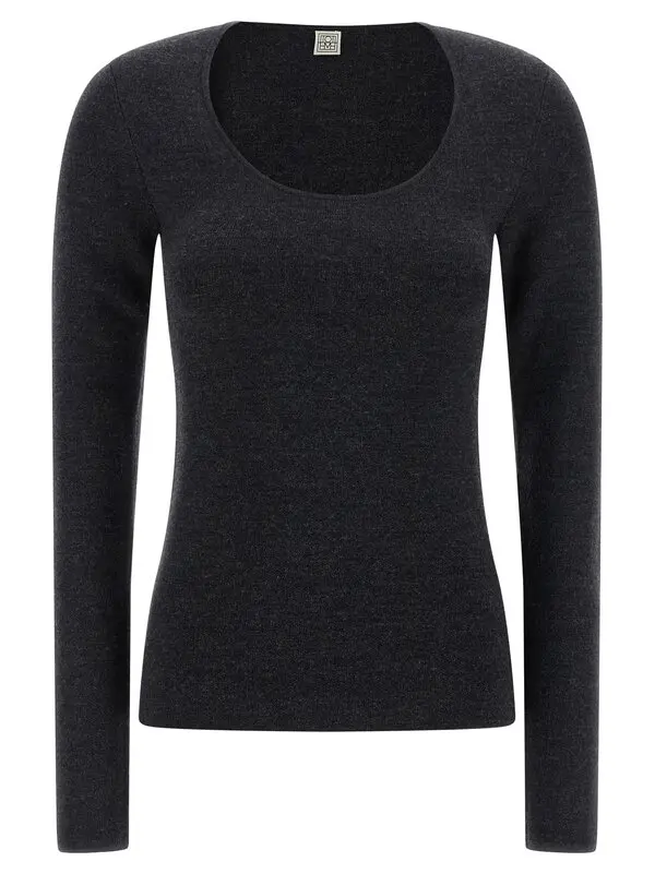 TOTEME Compact Knit' Sweater - Gray