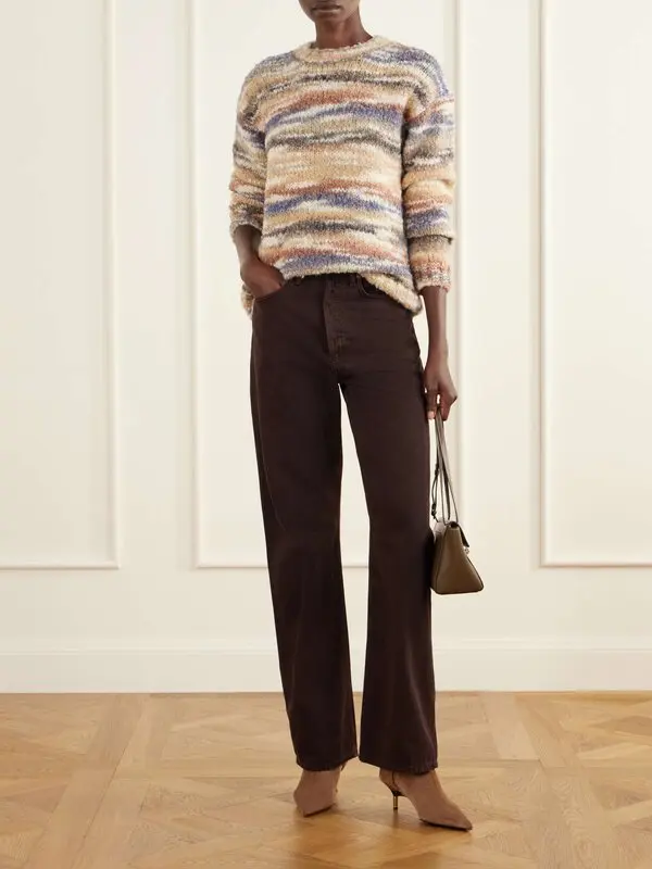 Veronica Beard Castile Striped Wool-blend Sweater