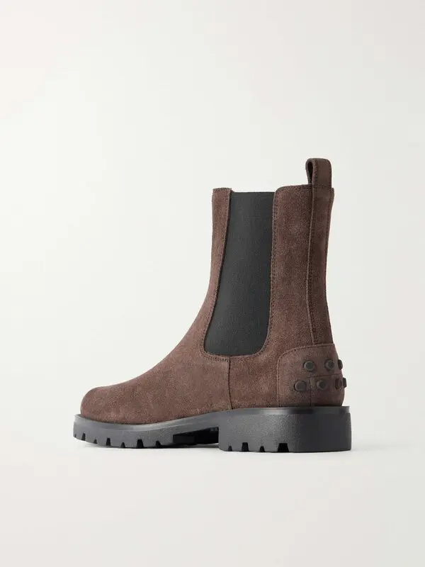 TOD'S Gomma Suede Ankle Boots