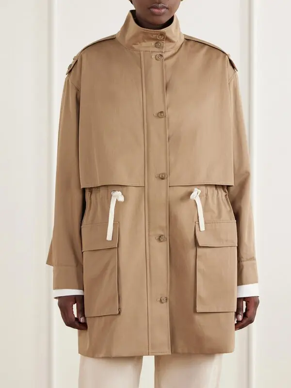 TWP Drawing Conclusions Cotton-twill Drawstring Jacket - Neutrals