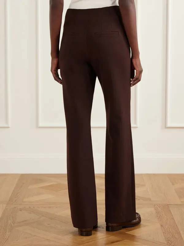 Veronica Beard Carys Crepe Straight-leg Pants