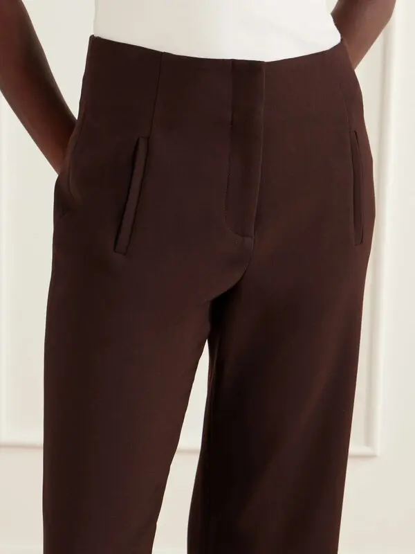 Veronica Beard Carys Crepe Straight-leg Pants