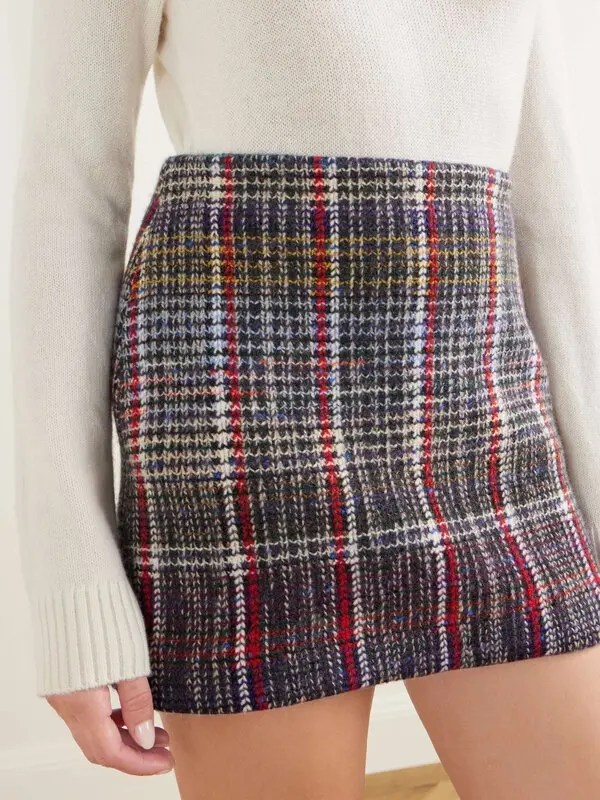 Missoni Checked Metallic Crochet-knit Mini Skirt