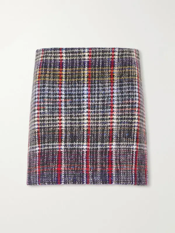 Missoni Checked Metallic Crochet-knit Mini Skirt - Multi