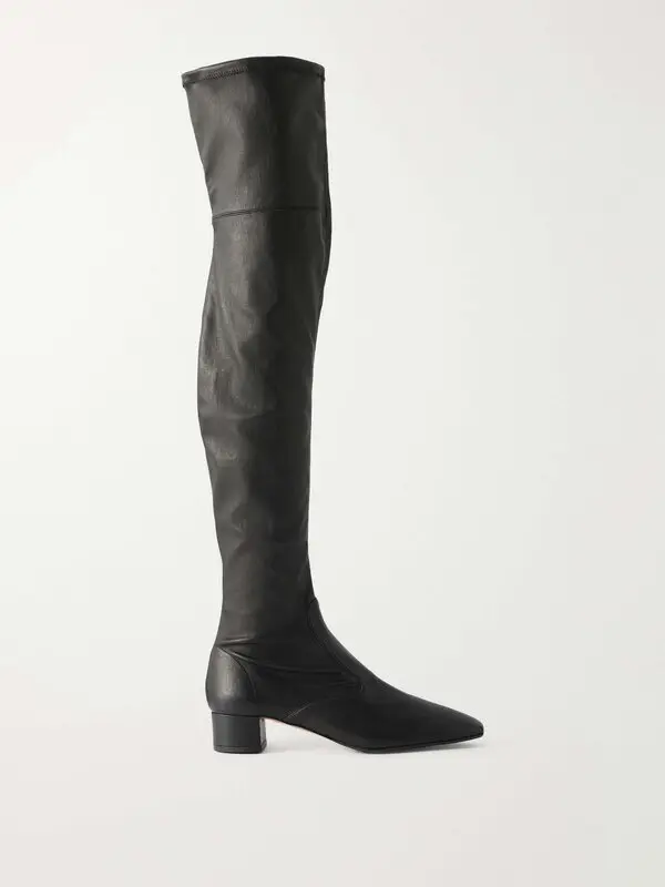 AQUAZZURA Remi 35 Leather Knee Boots