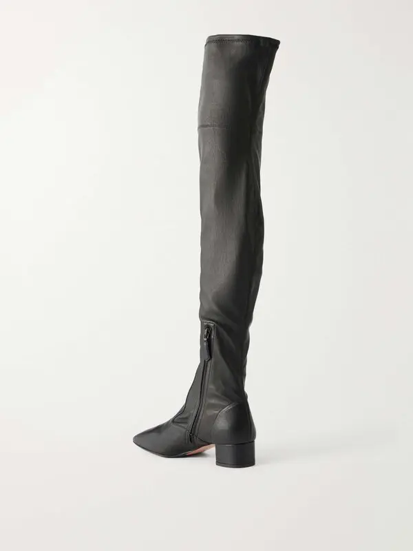 AQUAZZURA Remi 35 Leather Knee Boots