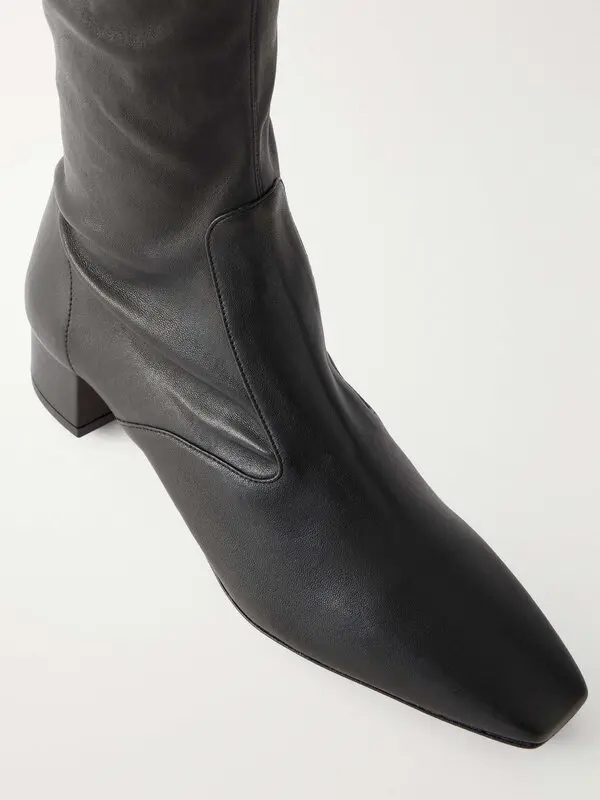 AQUAZZURA Remi 35 Leather Knee Boots