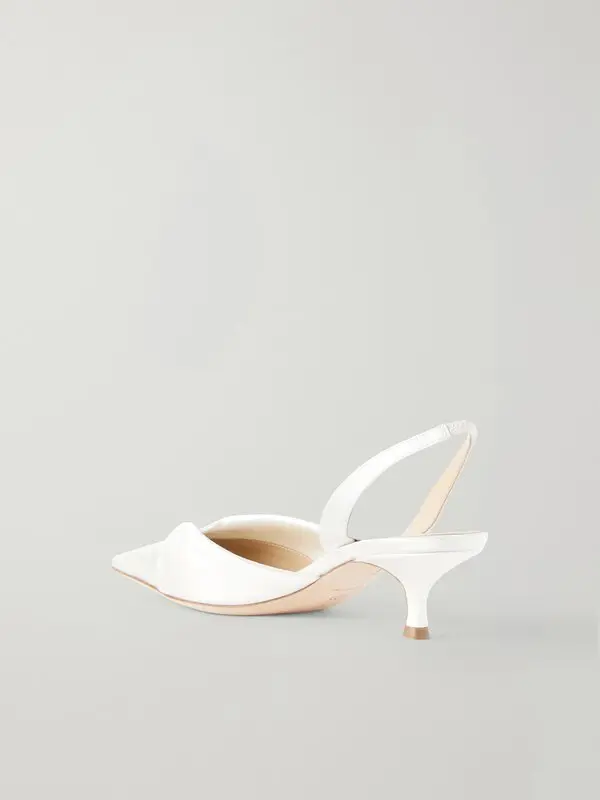 DANIELLE FRANKEL Alexa 50 Folded Satin Slingback Pumps