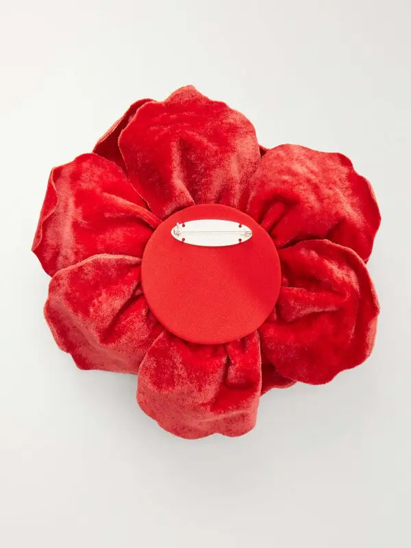 Bernadette Velvet Rose Embellished Brooch