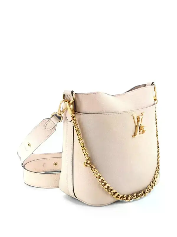 LOUIS VUITTON Lock And Walk Leather Bucket Bag