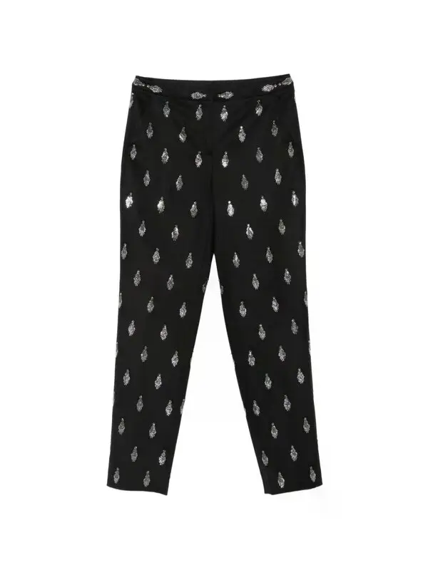 GENNY Rhinestone-embellished Tailored Trousers