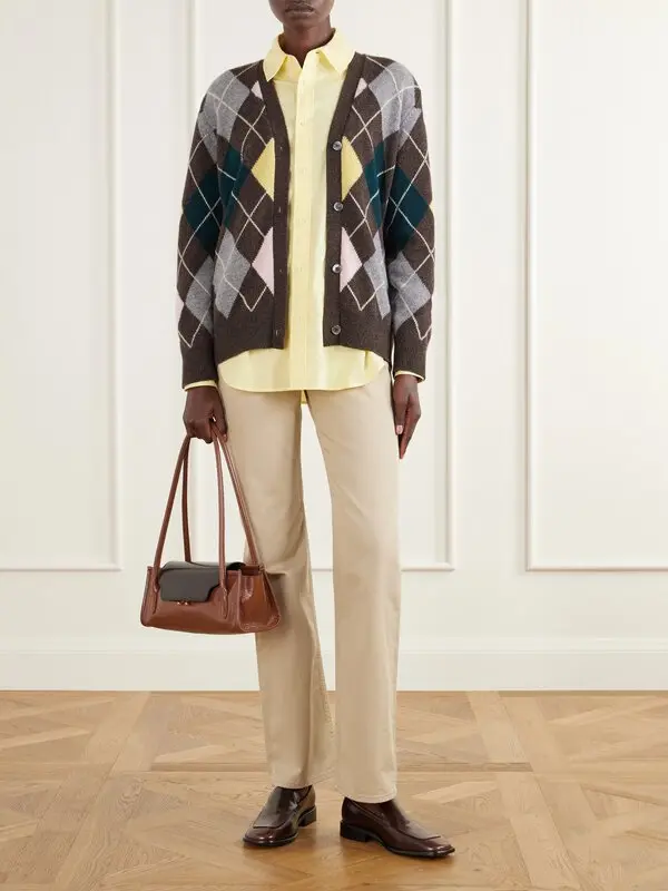 Marni Trunkette Two-tone Crinkled-leather Shoulder Bag