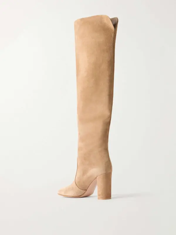 GIANVITO ROSSI Glen Cuissard 85 Suede Over-the-knee Boots