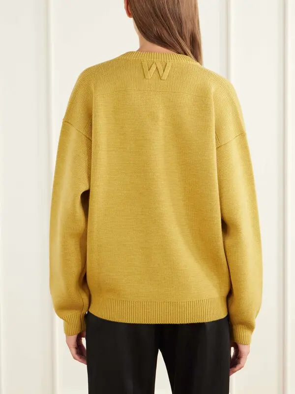 WILLY CHAVARRIA Chavarria Logo-embroidered Wool Sweater