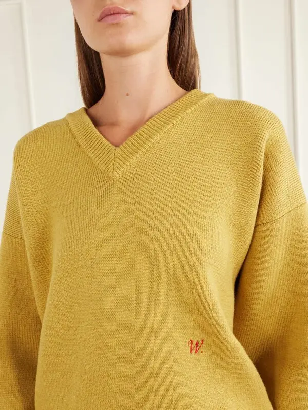 WILLY CHAVARRIA Chavarria Logo-embroidered Wool Sweater