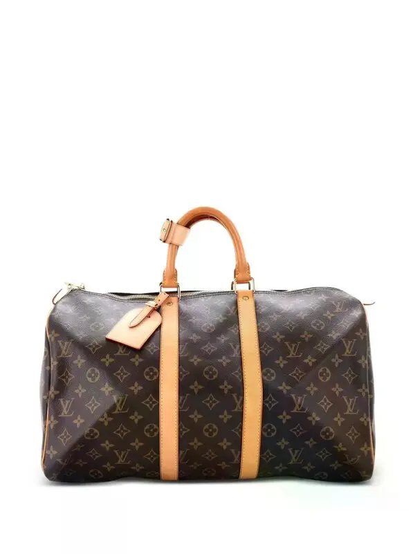 LOUIS VUITTON Keepall Bag Monogram Canvas 45 Satchel - Brown