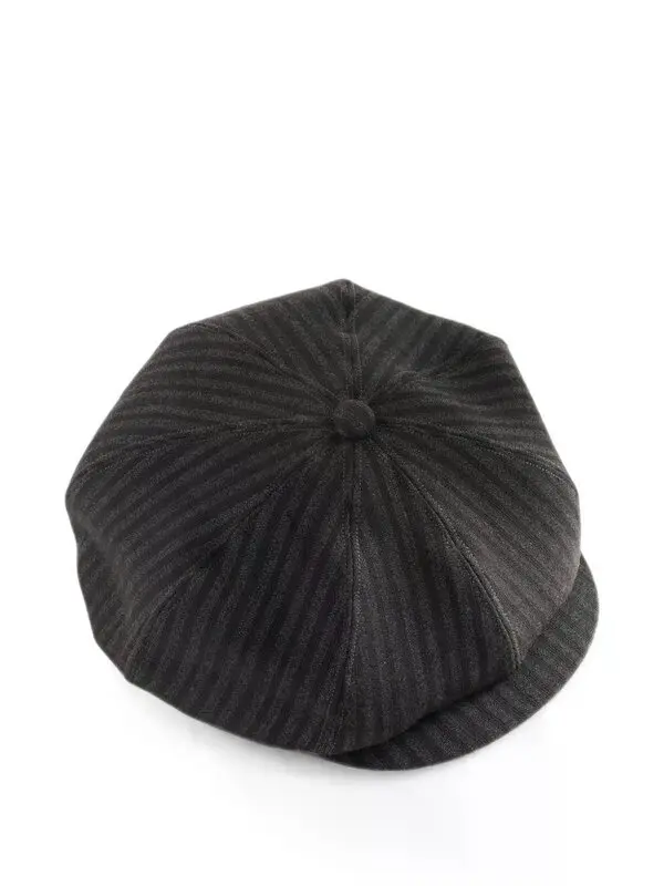 TAIGA TAKAHASHI Stripe-pattern Flat Cap