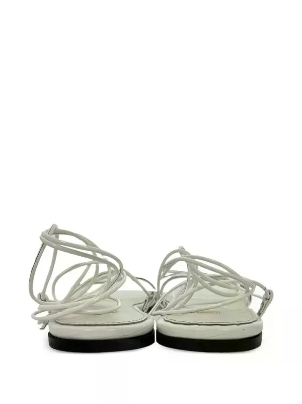 TOTEME 2020s Croc-embossed Lace-up Sandals