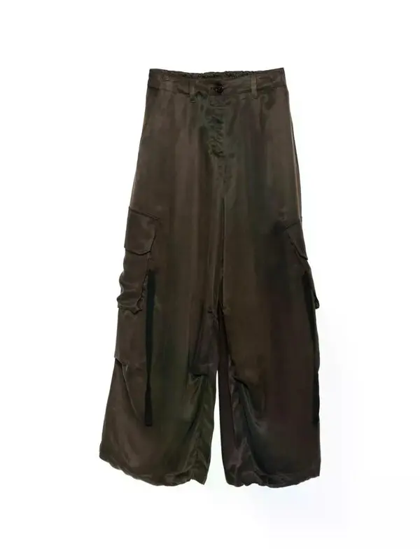 Isabel Benenato Satin Cargo Pants