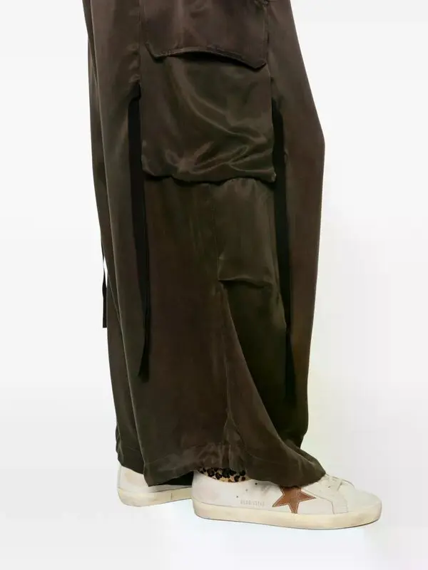 Isabel Benenato Satin Cargo Pants