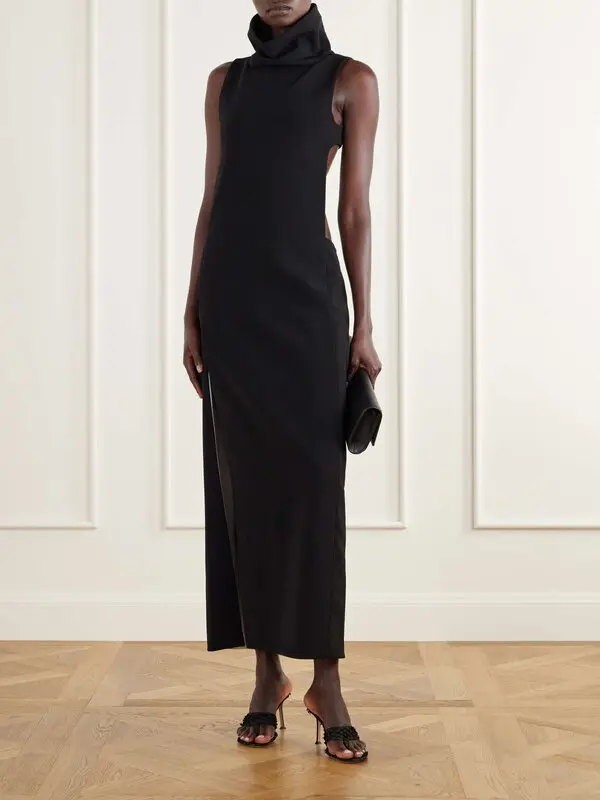 COURREGES Cut-out Crepe Maxi Dress