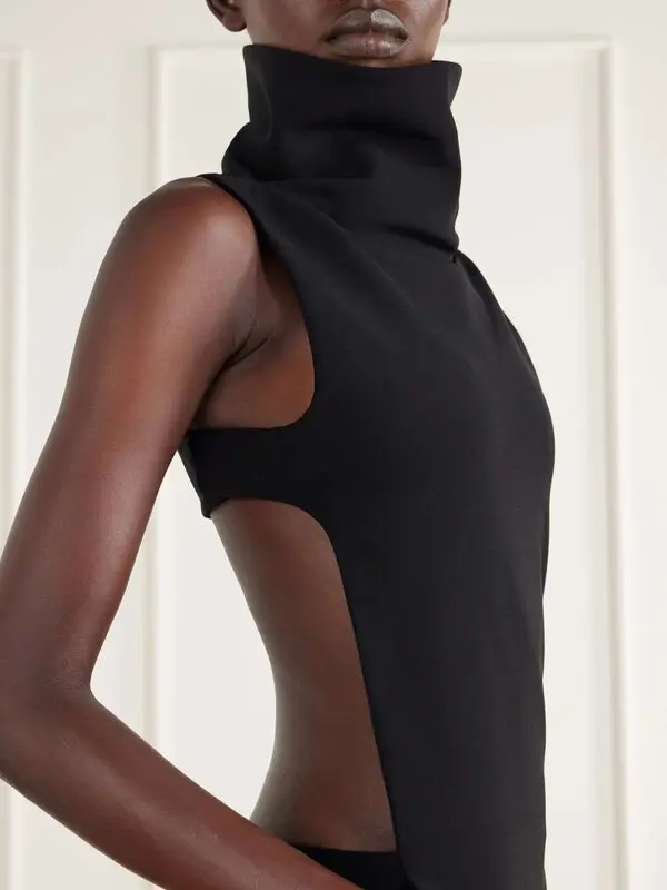 COURREGES Cut-out Crepe Maxi Dress