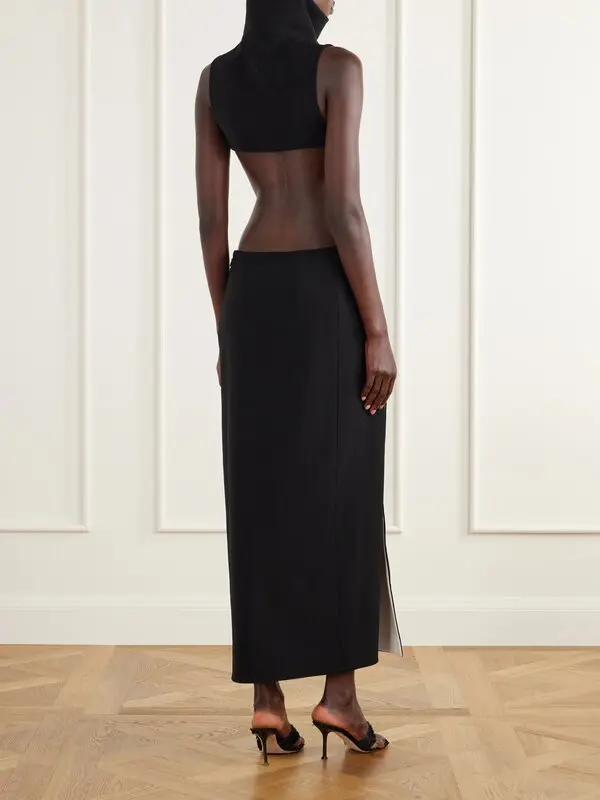 COURREGES Cut-out Crepe Maxi Dress