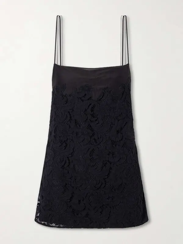 Khaite Neema Lace-trimmed Tencel™ Lyocell And Silk-blend Tank