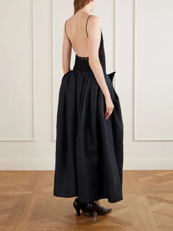 Khaite Neema Lace-trimmed Tencel™ Lyocell And Silk-blend Tank