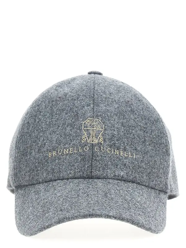 Brunello Cucinelli Logo Embroidery Cap