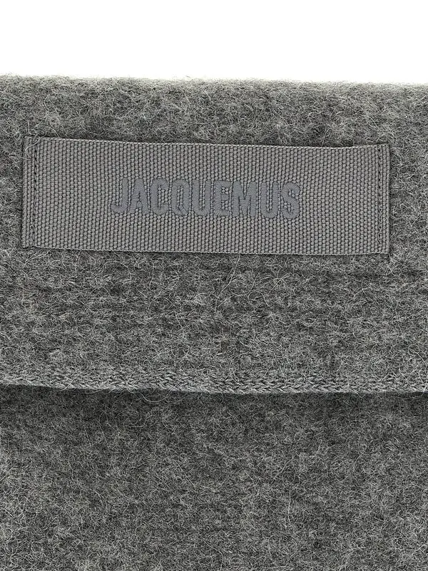 Jacquemus Le Chale Gros-grain' Bandana - Gray
