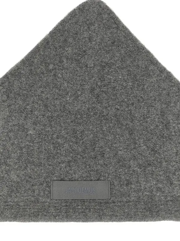 Jacquemus Le Chale Gros-grain' Bandana - Gray