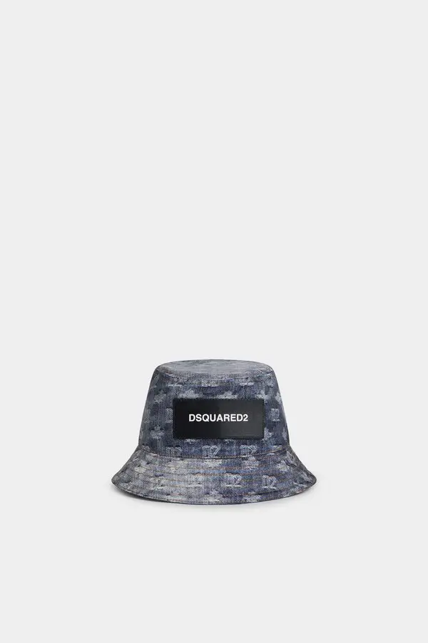 Dsquared2 Monogram Bucket Hat - Blue