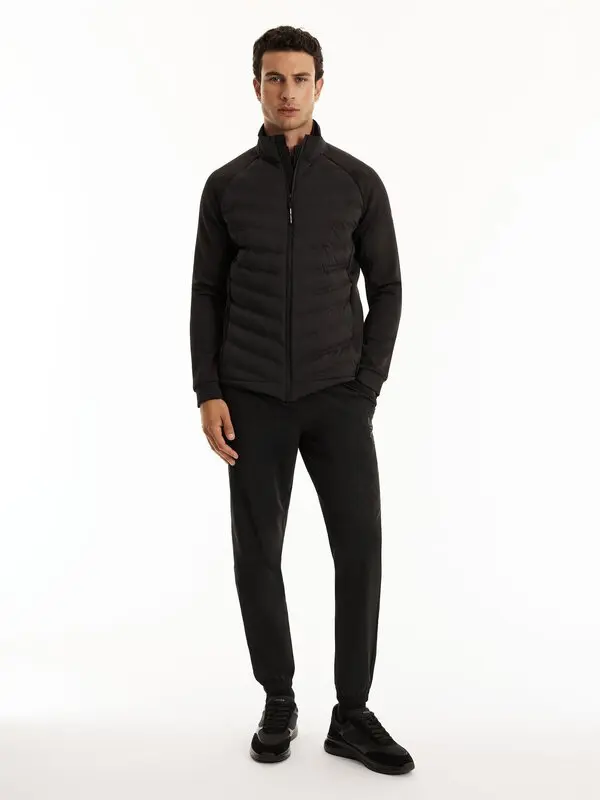 REISS Jacket Hybrid Jacket | Castore Hybrid Quilted Jacket - Black
