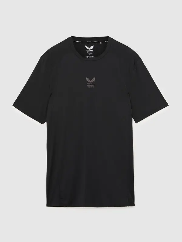 REISS T Performance T Shirt | Castore Performance Modern-fit T-shirt - Black