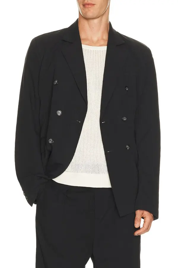 PALMES Double Breasted Wool Blazer