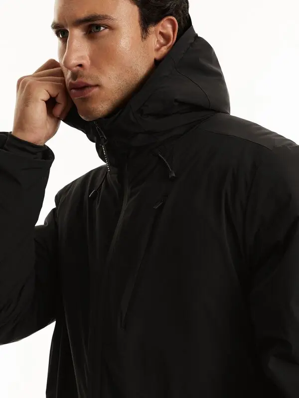 REISS Jacket Bench Jacket | Castore Insulated Hooded Long Jacket