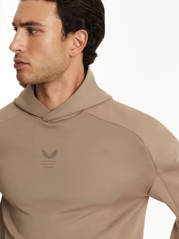 REISS Hoodie Flex Hoodie | Castore Technical Flex Hoodie - Beige