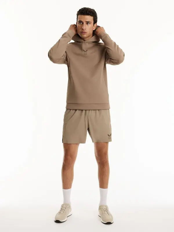 REISS Hoodie Flex Hoodie | Castore Technical Flex Hoodie - Beige