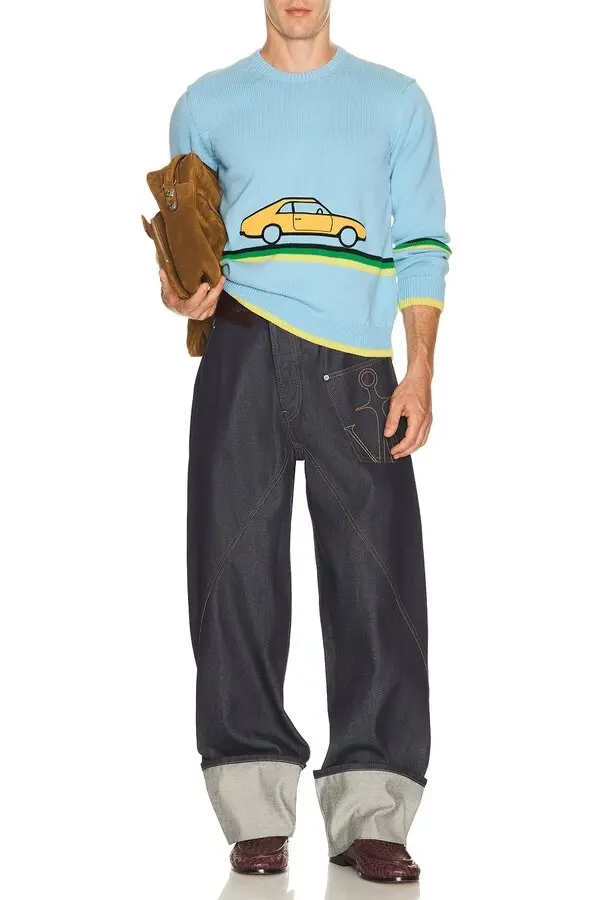 JW Anderson Car Jumper In Blue