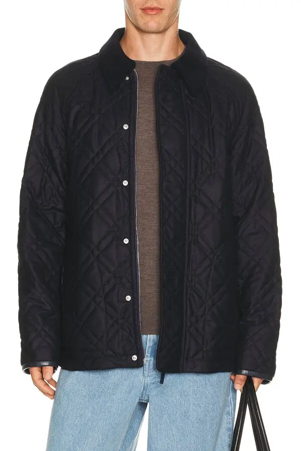 Gabriela Hearst Clarence Barn Jacket In Navy