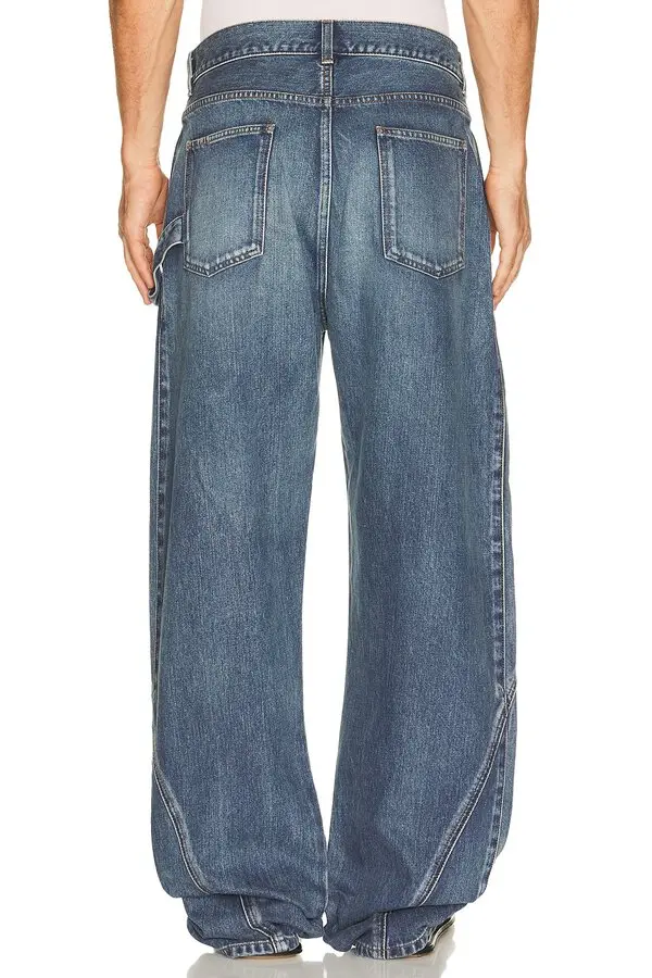 JW Anderson Twisted Workwear Jeans In Blue