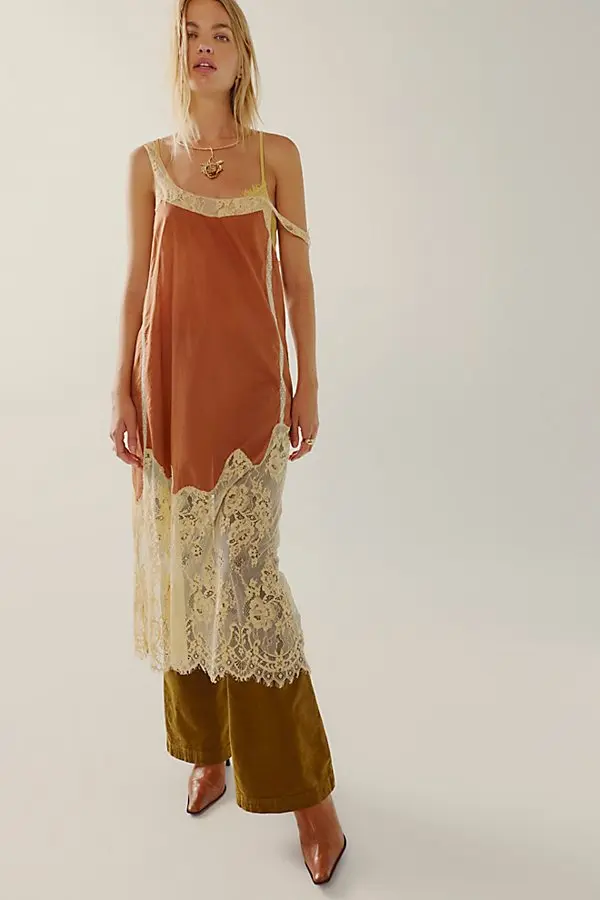 Free People Finally Found It Midi Slip Dress - Caldera